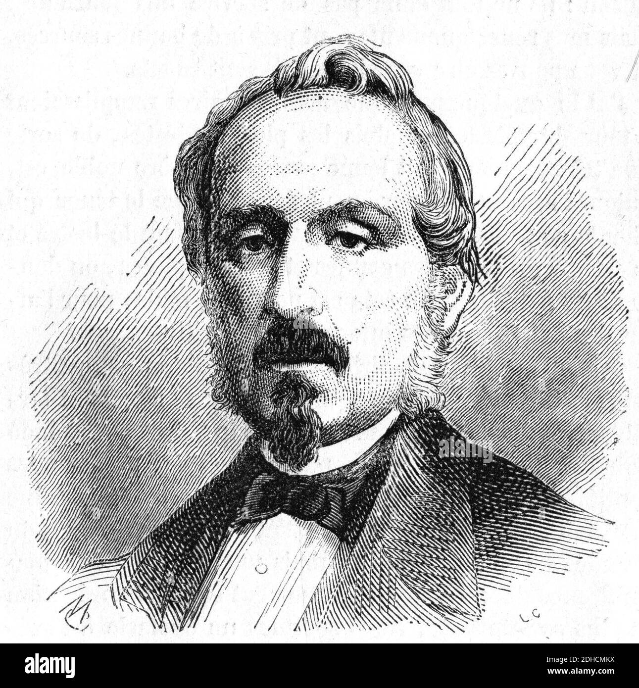 L'Illustration 1862 gravure ministre général Durando Stock Photo - Alamy