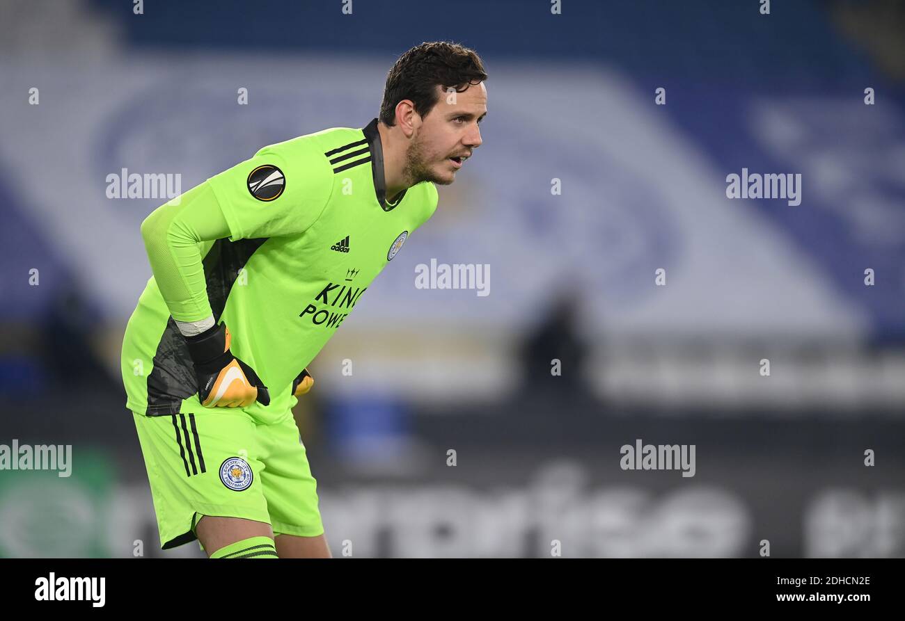 Leicester City goalkeeper Danny Ward during the UEFA Europa League ...