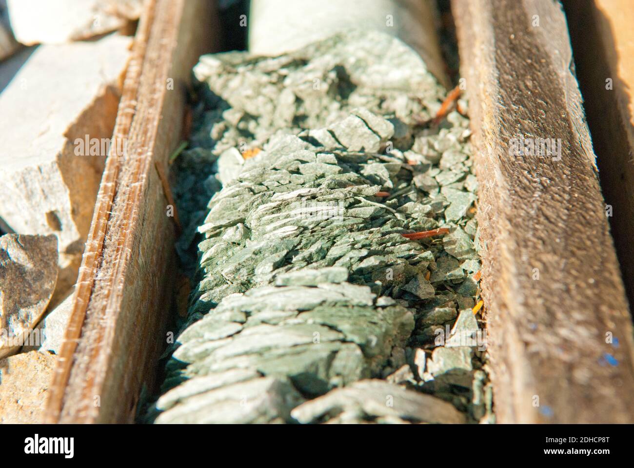 mining core samples from test drilling rigs Stock Photo - Alamy