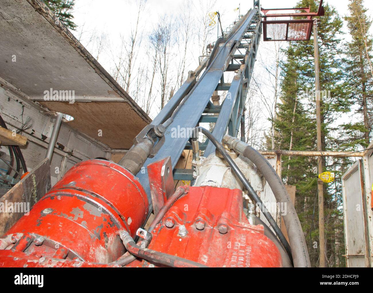 test drill rig for copper mining, digging for core samples Stock Photo ...