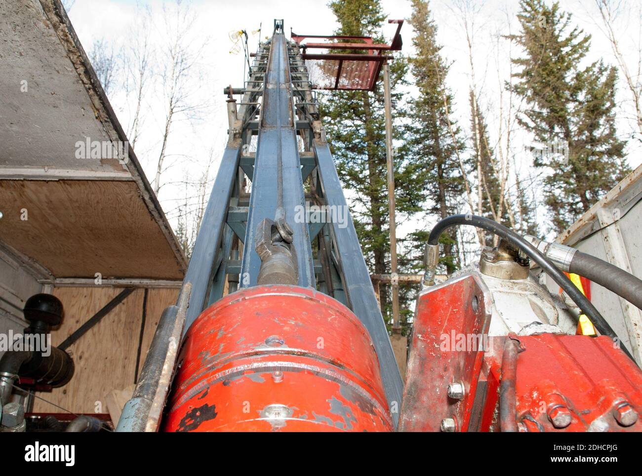 test drill rig for copper mining, digging for core samples Stock Photo ...