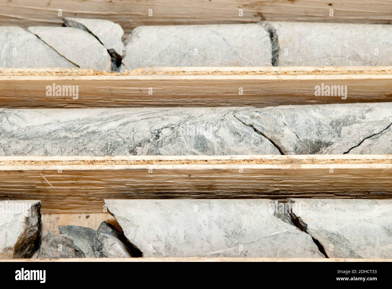 mining core samples from test drilling rigs Stock Photo - Alamy