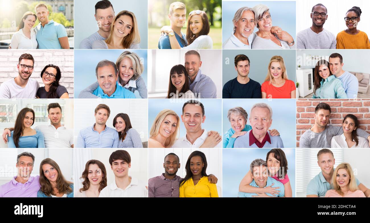 Couple photo collage hi-res stock photography and images - Alamy