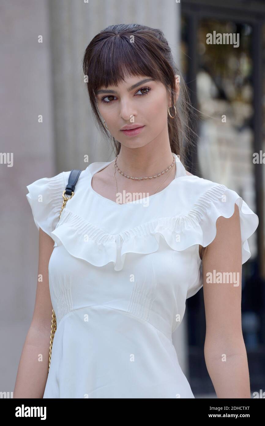 Emily Ratajkowski attending the Miu Miu Fashion Show as part of Paris ...