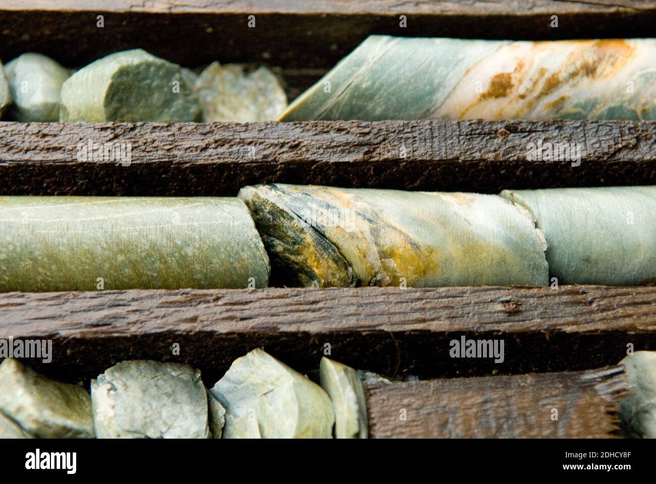 a large library of drilled core samples used by geologists to determine ...