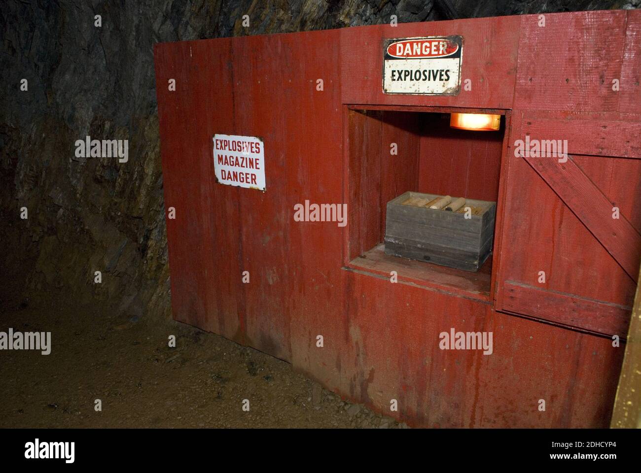 dynamite magazine in a coal mine Stock Photo - Alamy