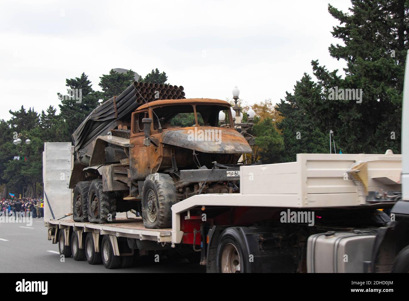 Multiple Rocket Launcher BM-21 Grad 122 mm. Destroyed by Azerbaijan ...
