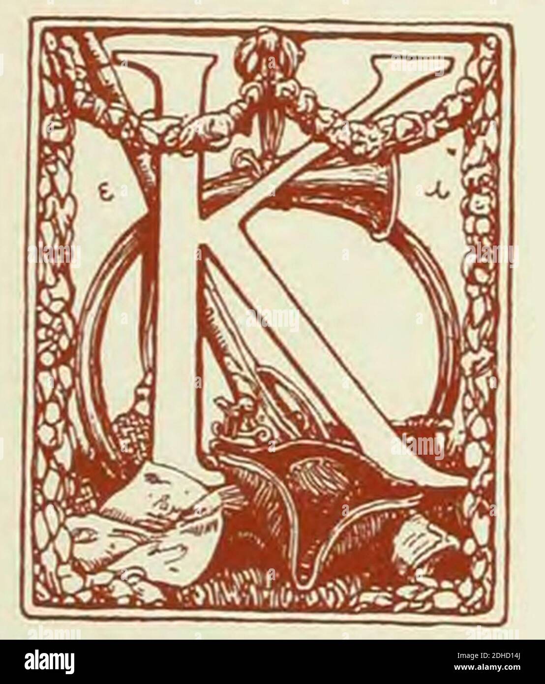 Kutepov's hunting V3 - letter K 2 Stock Photo - Alamy