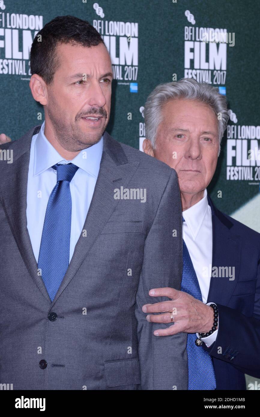 Adam Sandler and Dustin Hoffman attending The Meyerowitz Stories ...