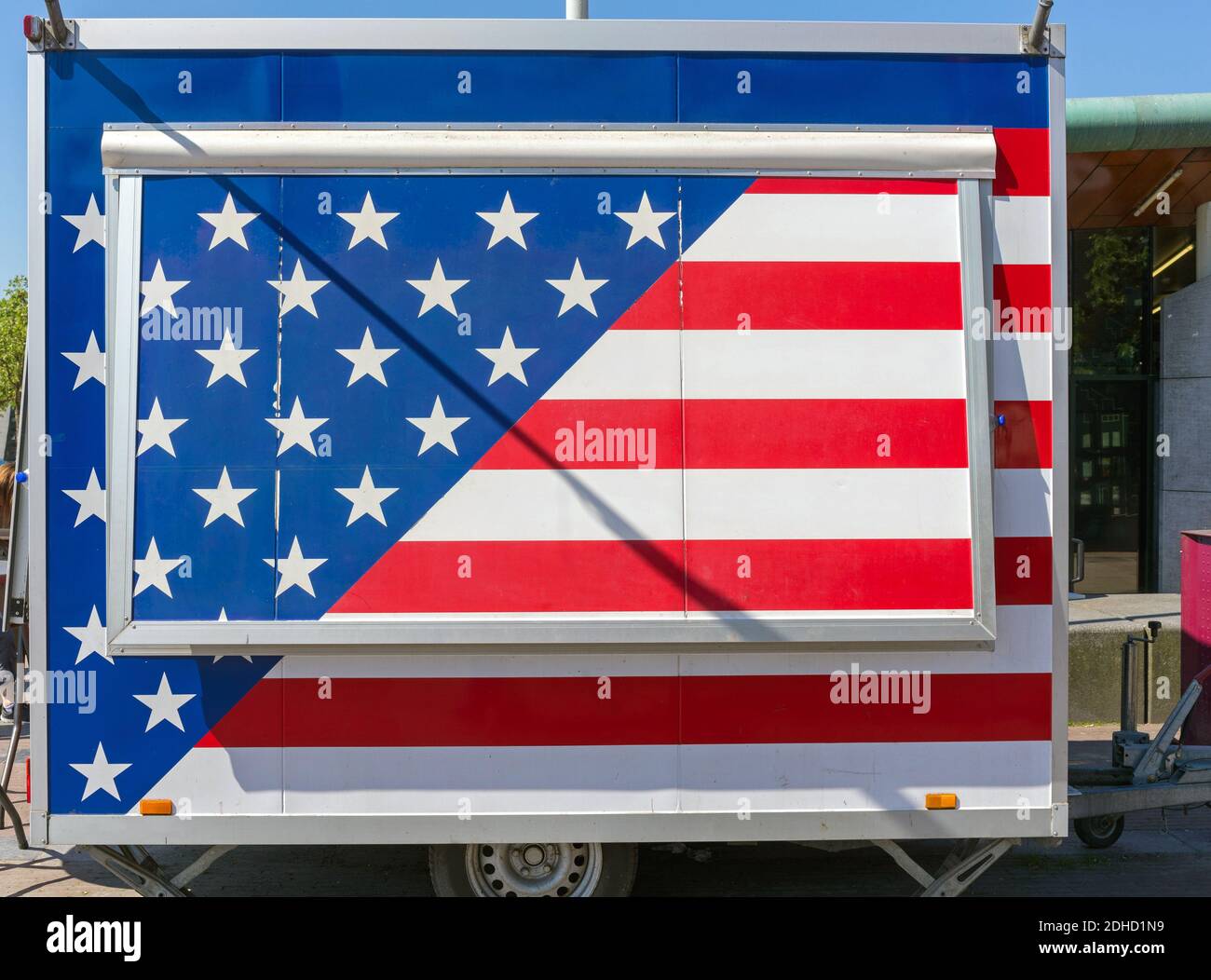 United States of America Flag at Trailer Stock Photo - Alamy