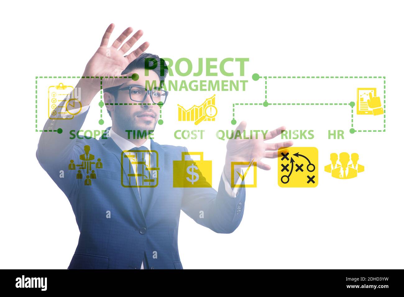 Concept of project management with business people Stock Photo - Alamy
