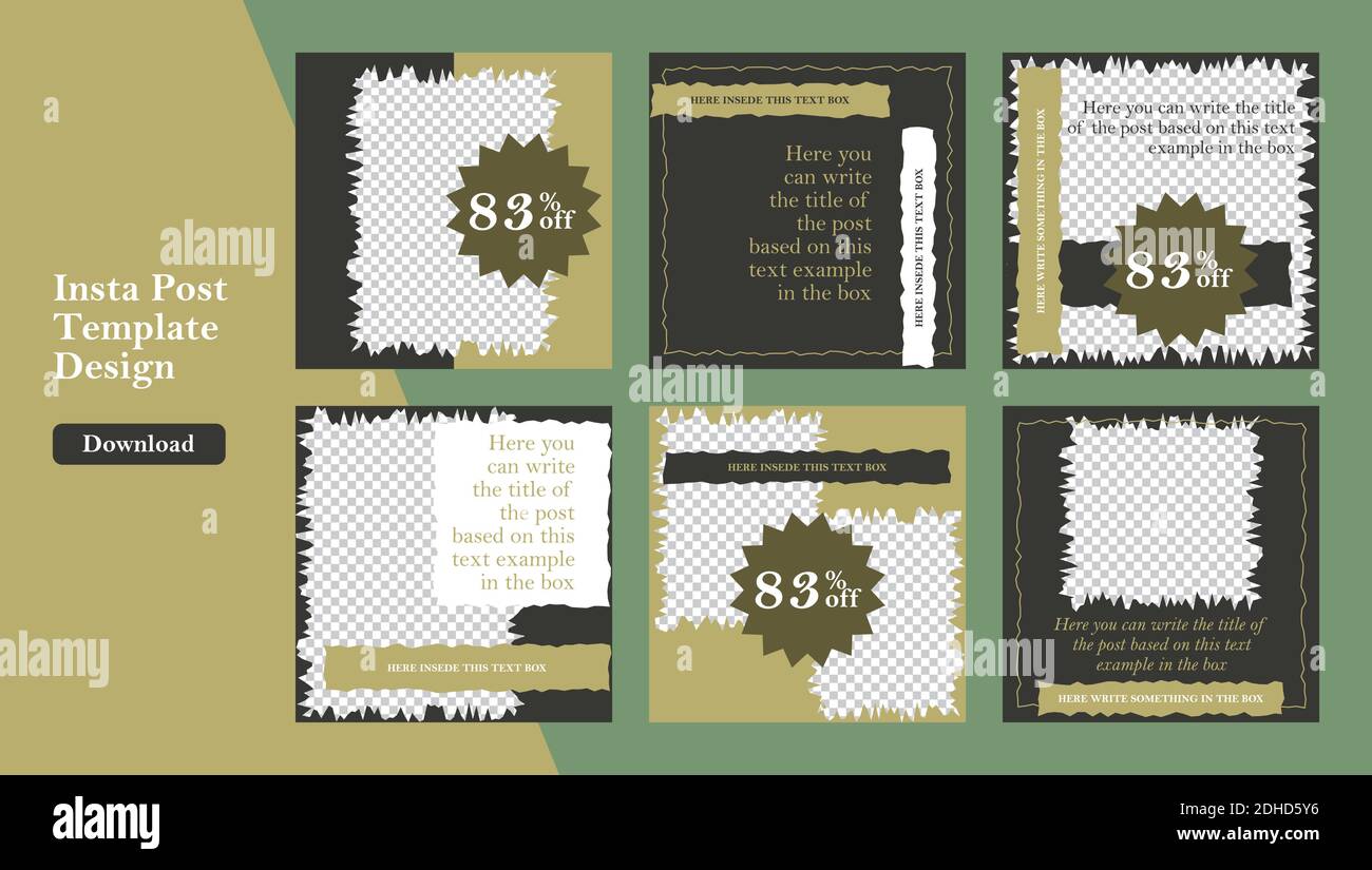Social media post template collection. Trendy editable Instagram Post ...