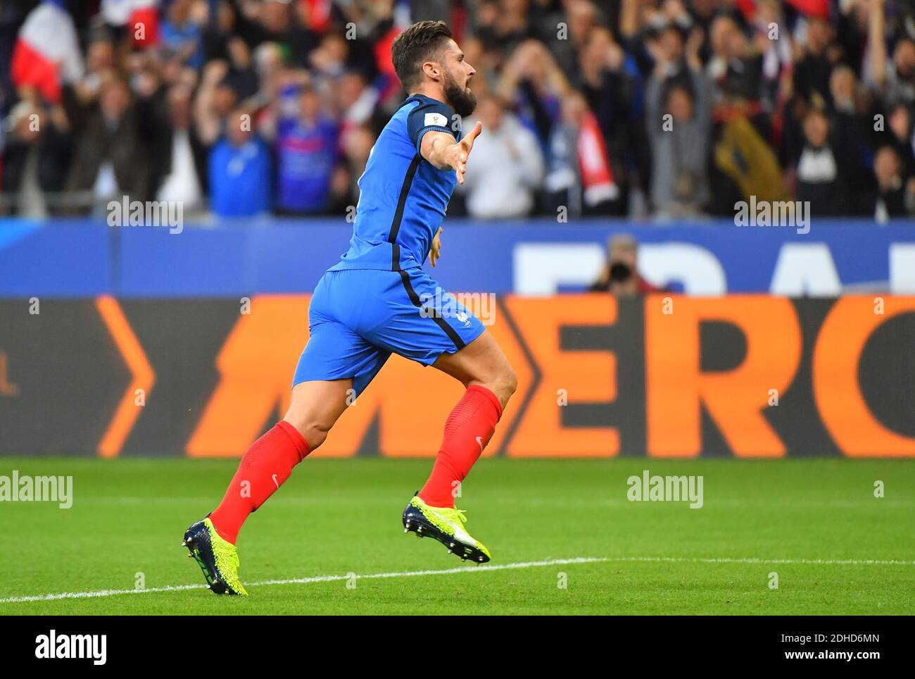 France's Antoine Giroud during the World Cup Group A qualifying soccer ...