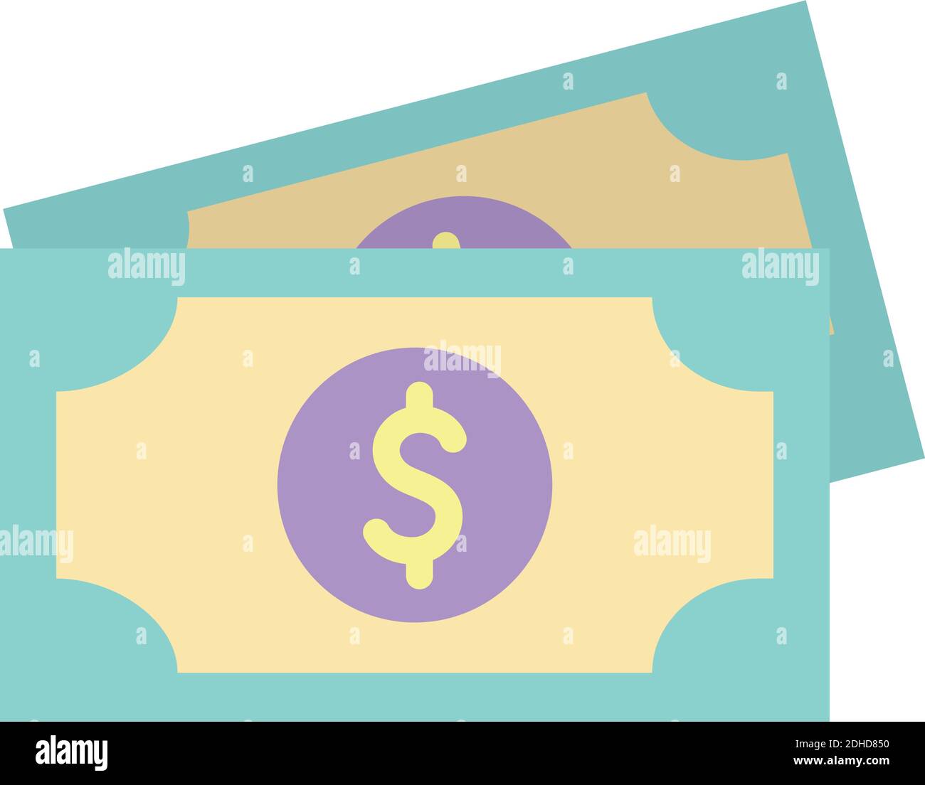 dollars of a green color on a white background Stock Vector Image & Art ...