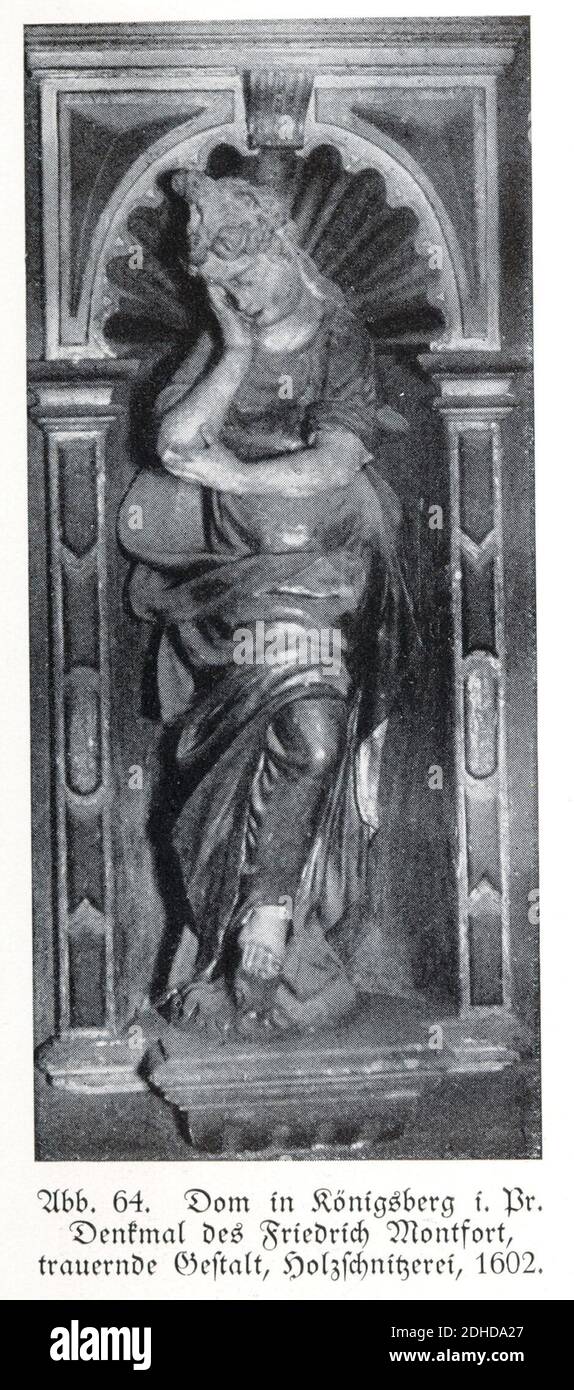Königsberg, Dom, Denkmal des Friedrich Montfort und Agnes Werner ...