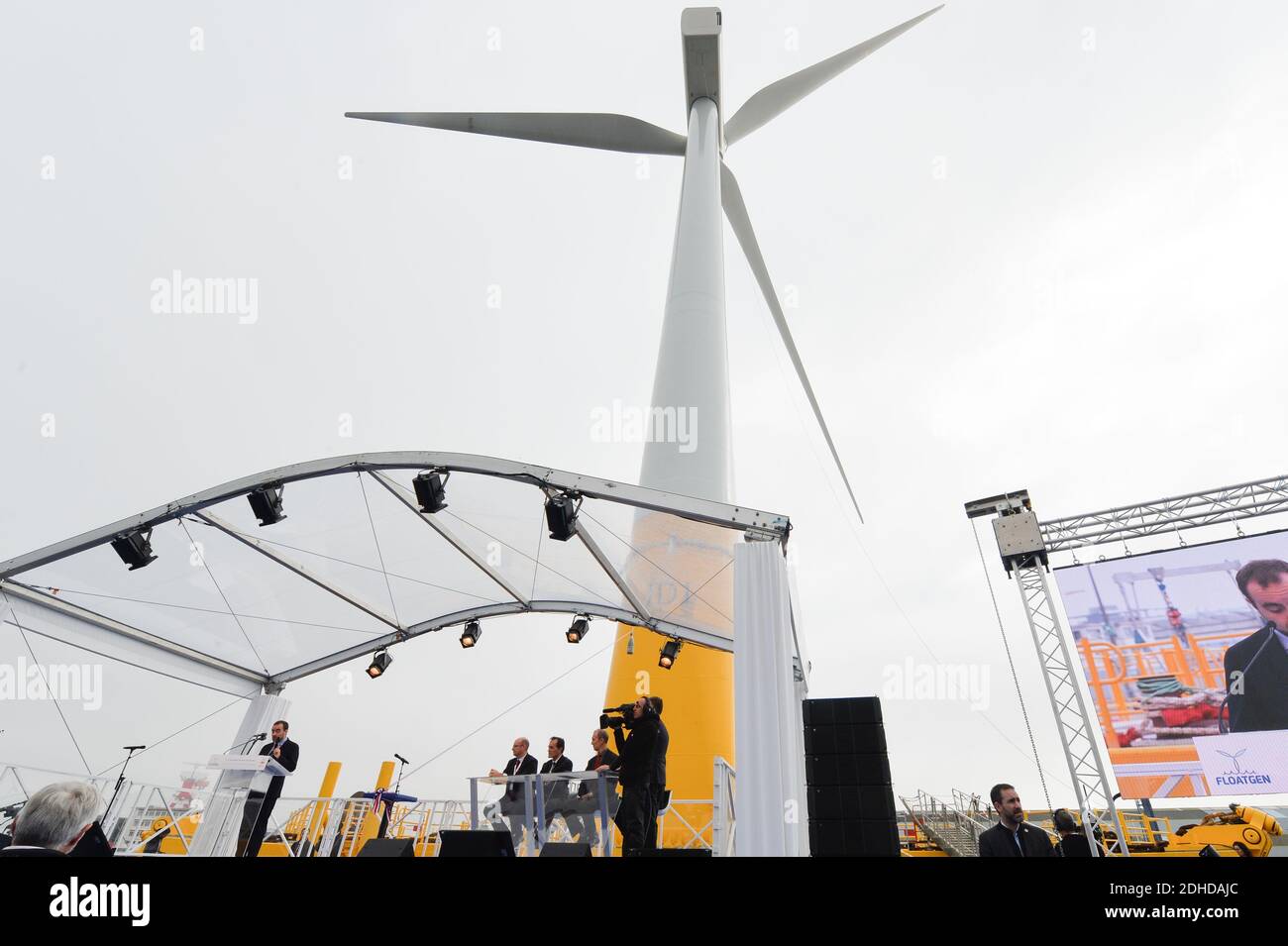 The inauguration of the first floating wind turbine in the Saint ...