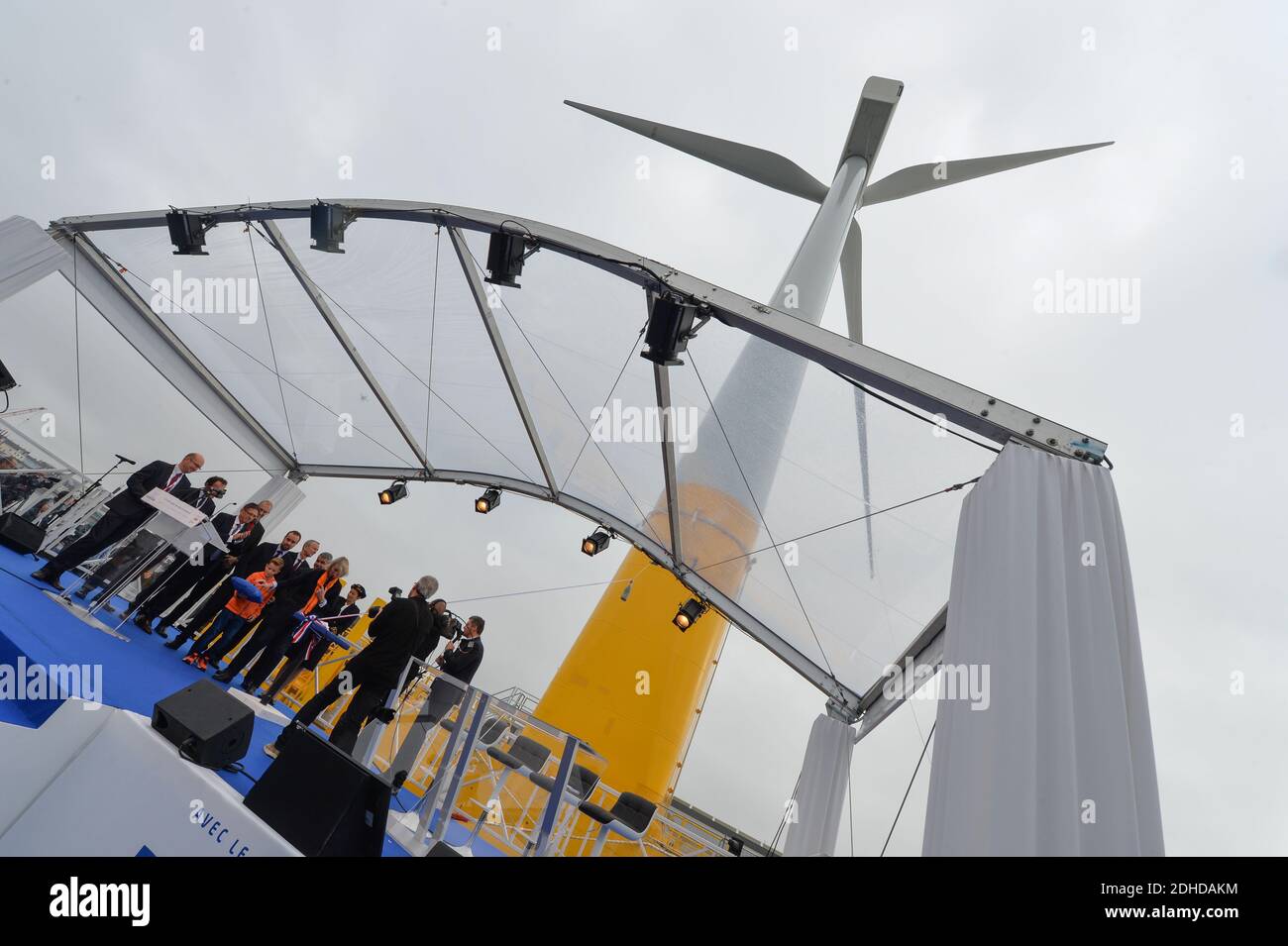 The inauguration of the first floating wind turbine in the Saint ...