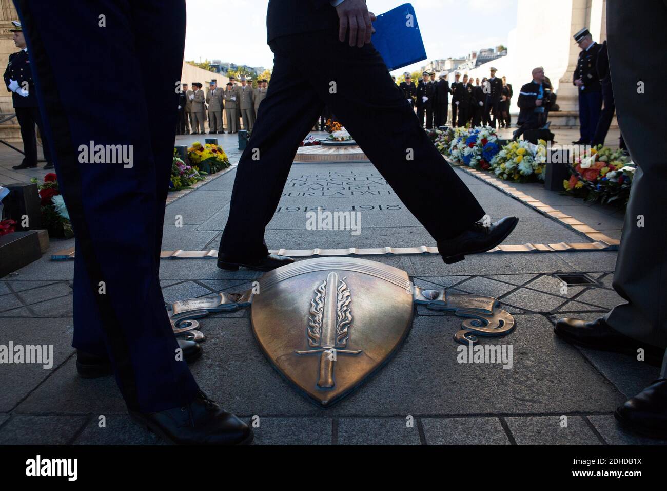 National day of the reservist at the Arc de Triomphe in Paris, October ...