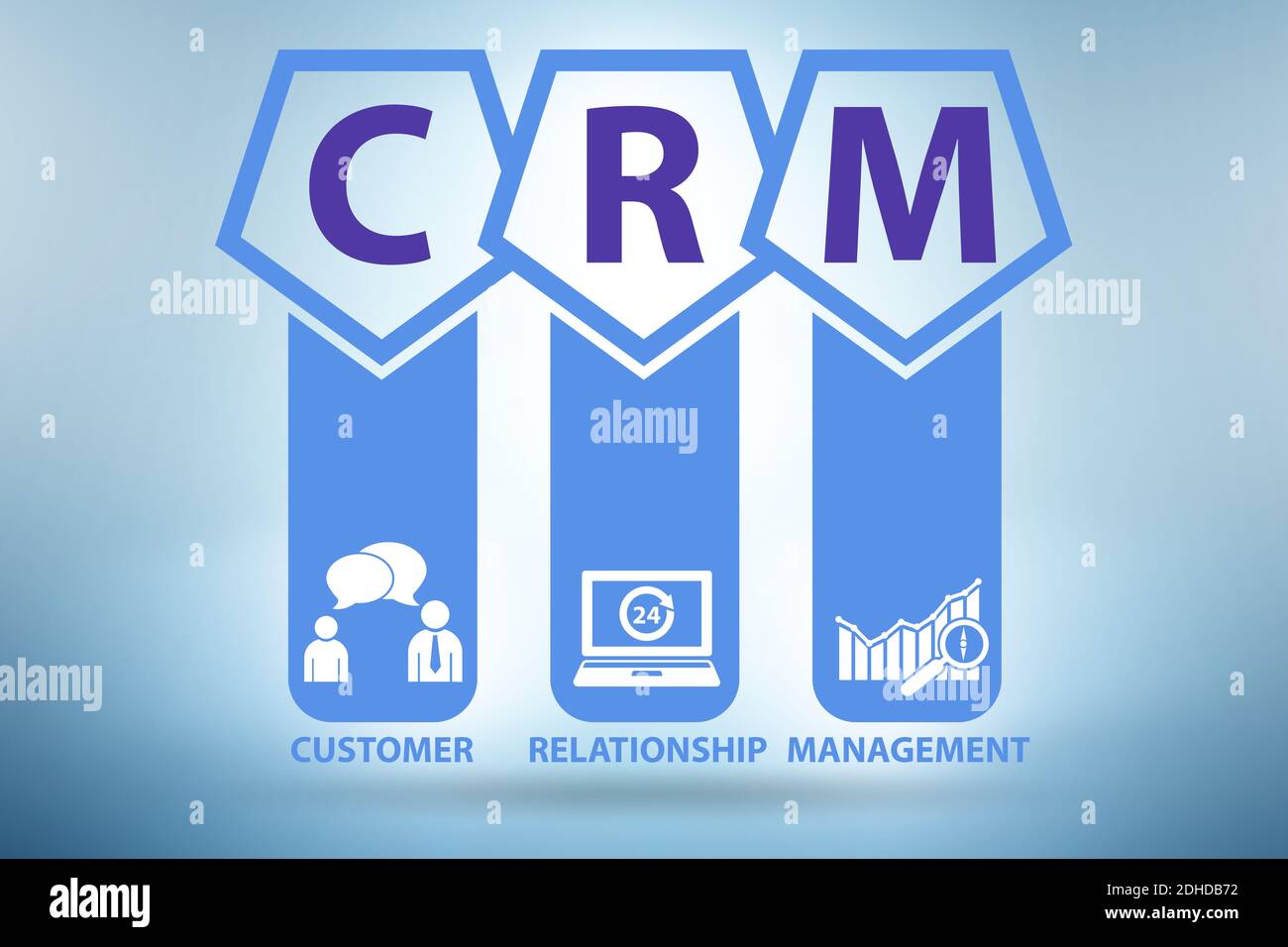 Customer Relationship Management concept illustration Stock Photo - Alamy