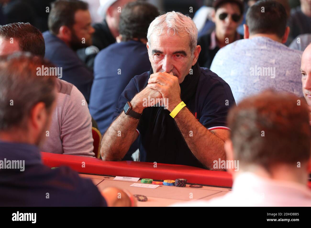Raymond Domenech lors du Winamax Poker Tour a La Villette a Paris ...