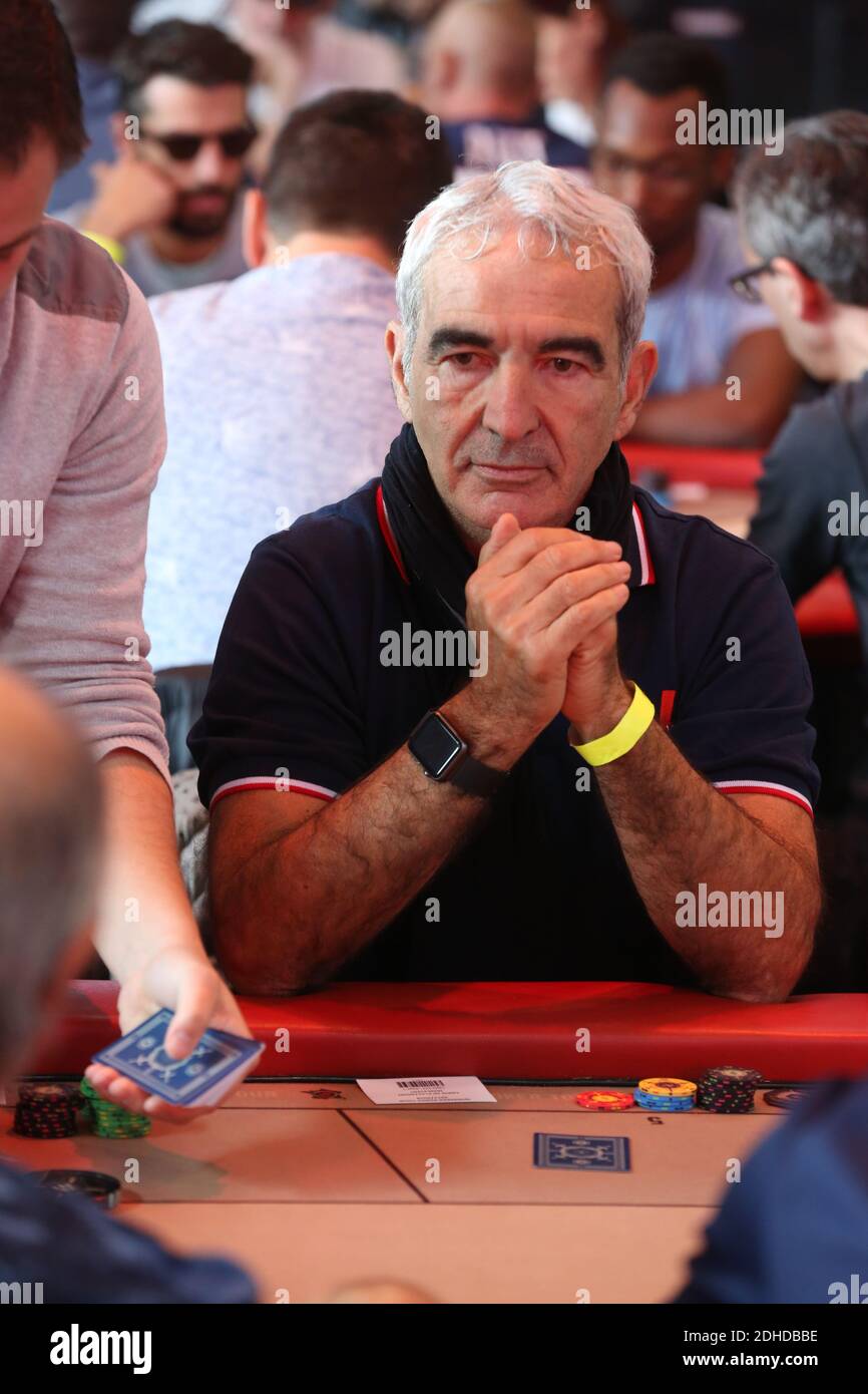 Raymond Domenech lors du Winamax Poker Tour a La Villette a Paris ...