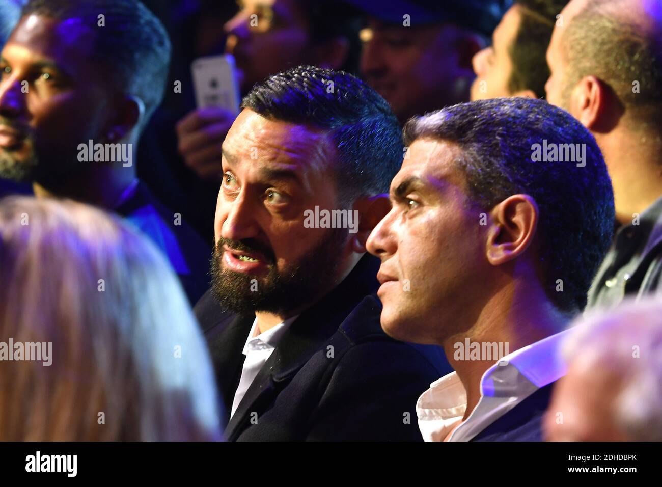 Cyril Hanouna attends the international heavyweight Boxing Match ...