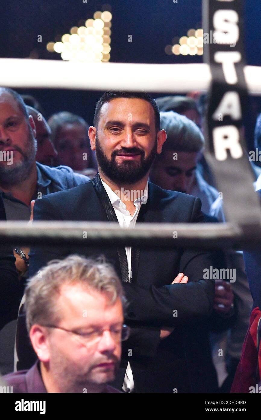 Cyril Hanouna attends the international heavyweight Boxing Match ...