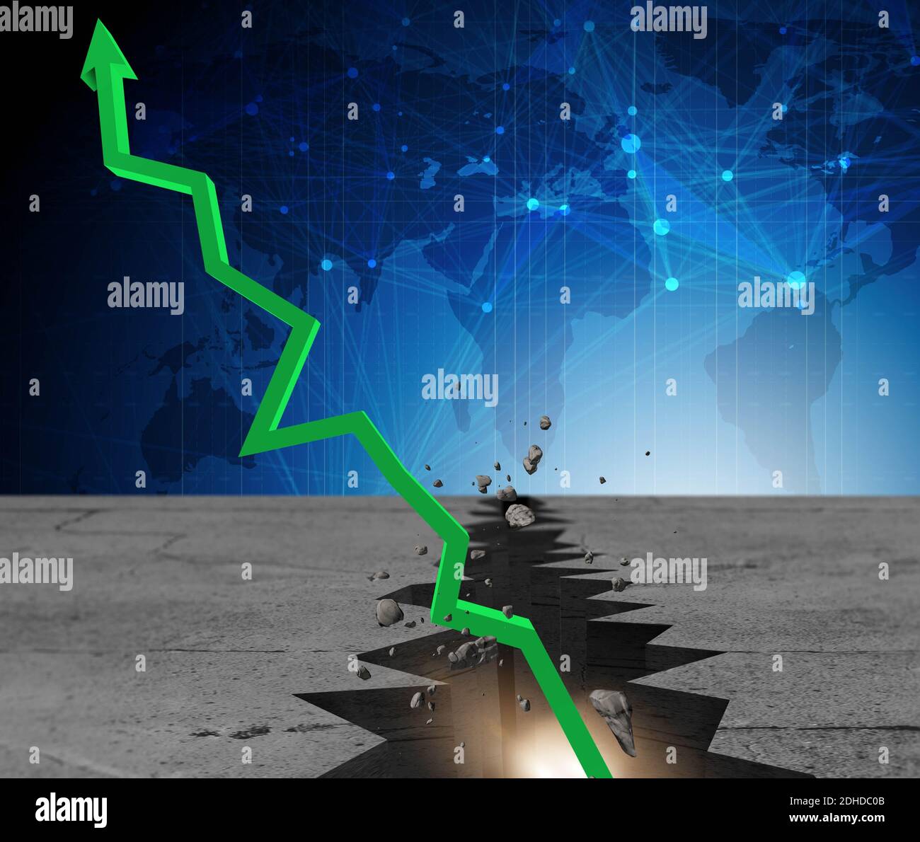 Economic recovery business concept - 3d rendering Stock Photo - Alamy