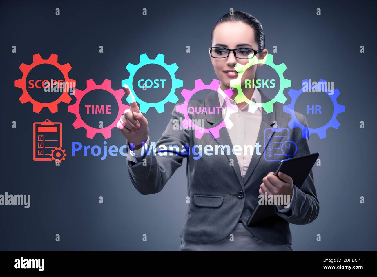 Concept of project management with business people Stock Photo - Alamy
