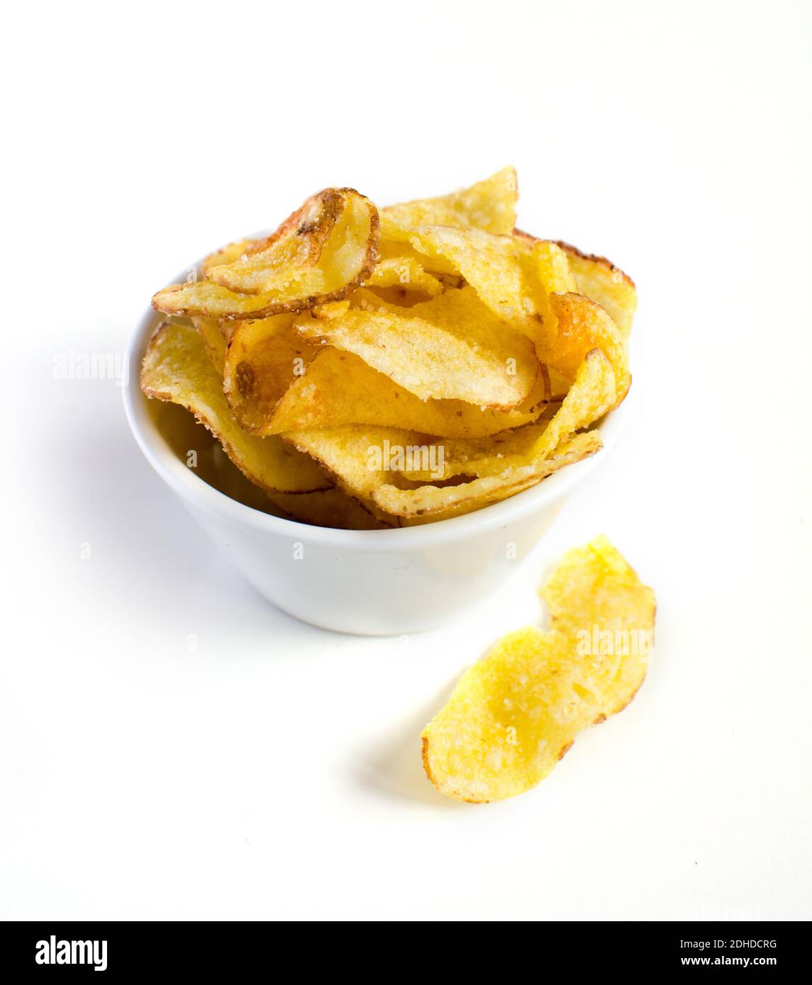 Potato chips bowl Stock Photo - Alamy