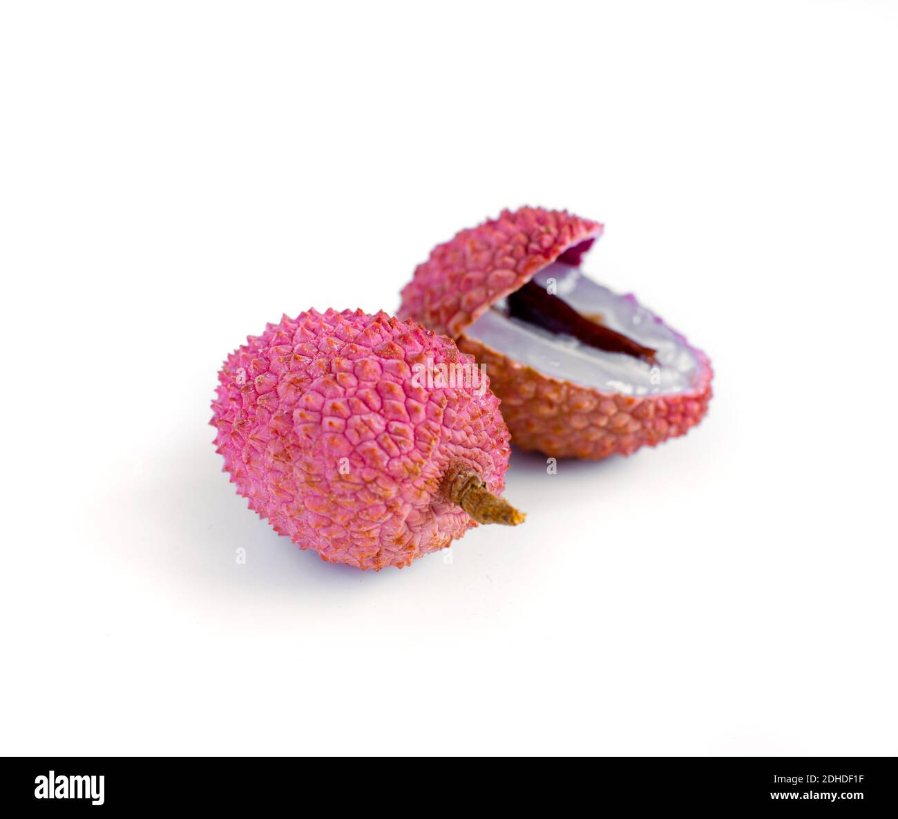 Lychee. Fresh lychees isolated on white background Stock Photo - Alamy