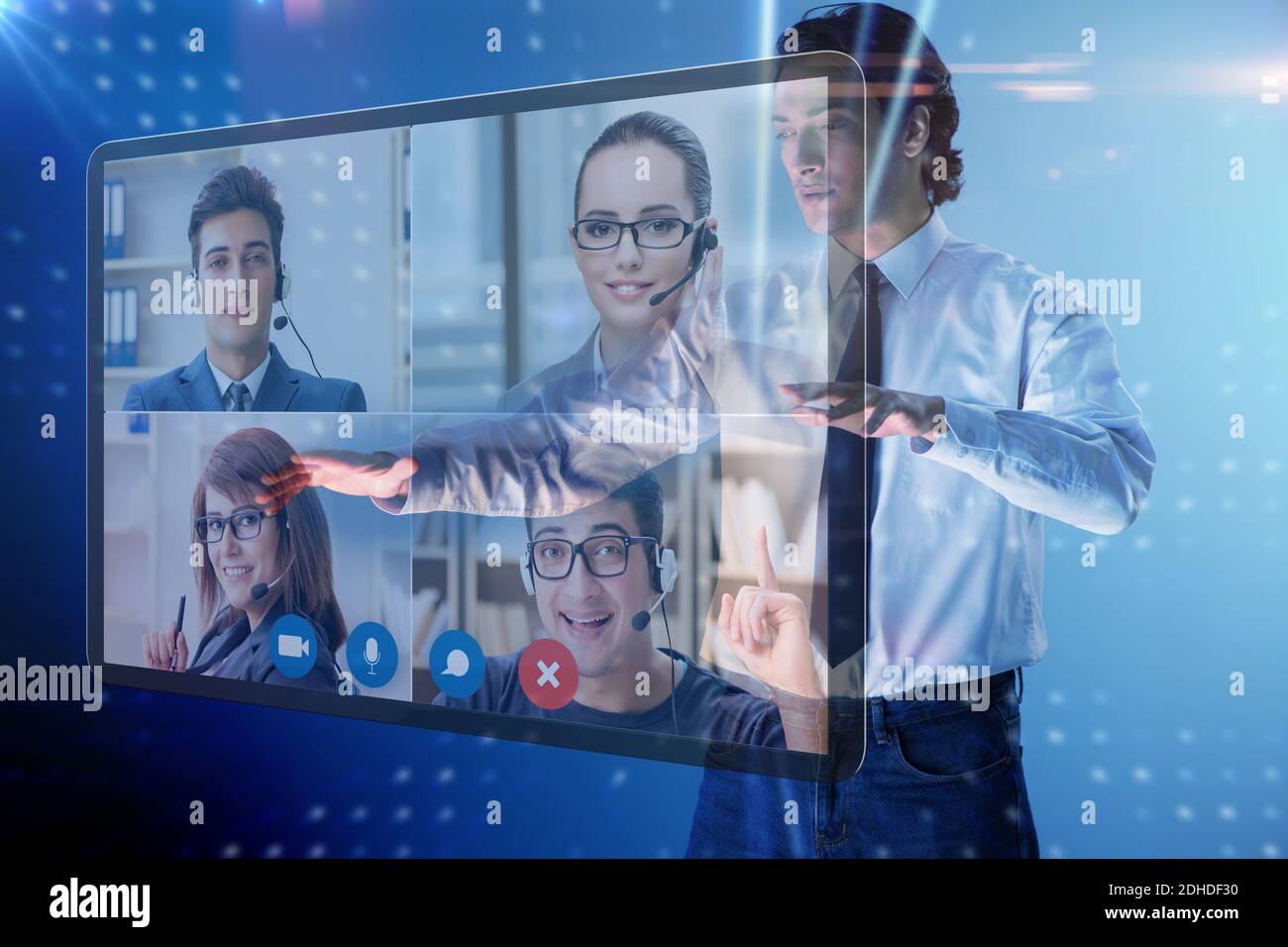 Concept remote video conferencing hi-res stock photography and images ...