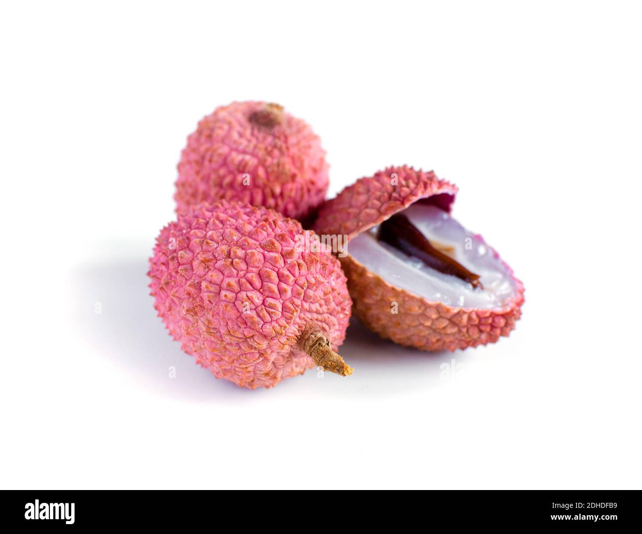 Lychee. Fresh lychees isolated on white background Stock Photo - Alamy