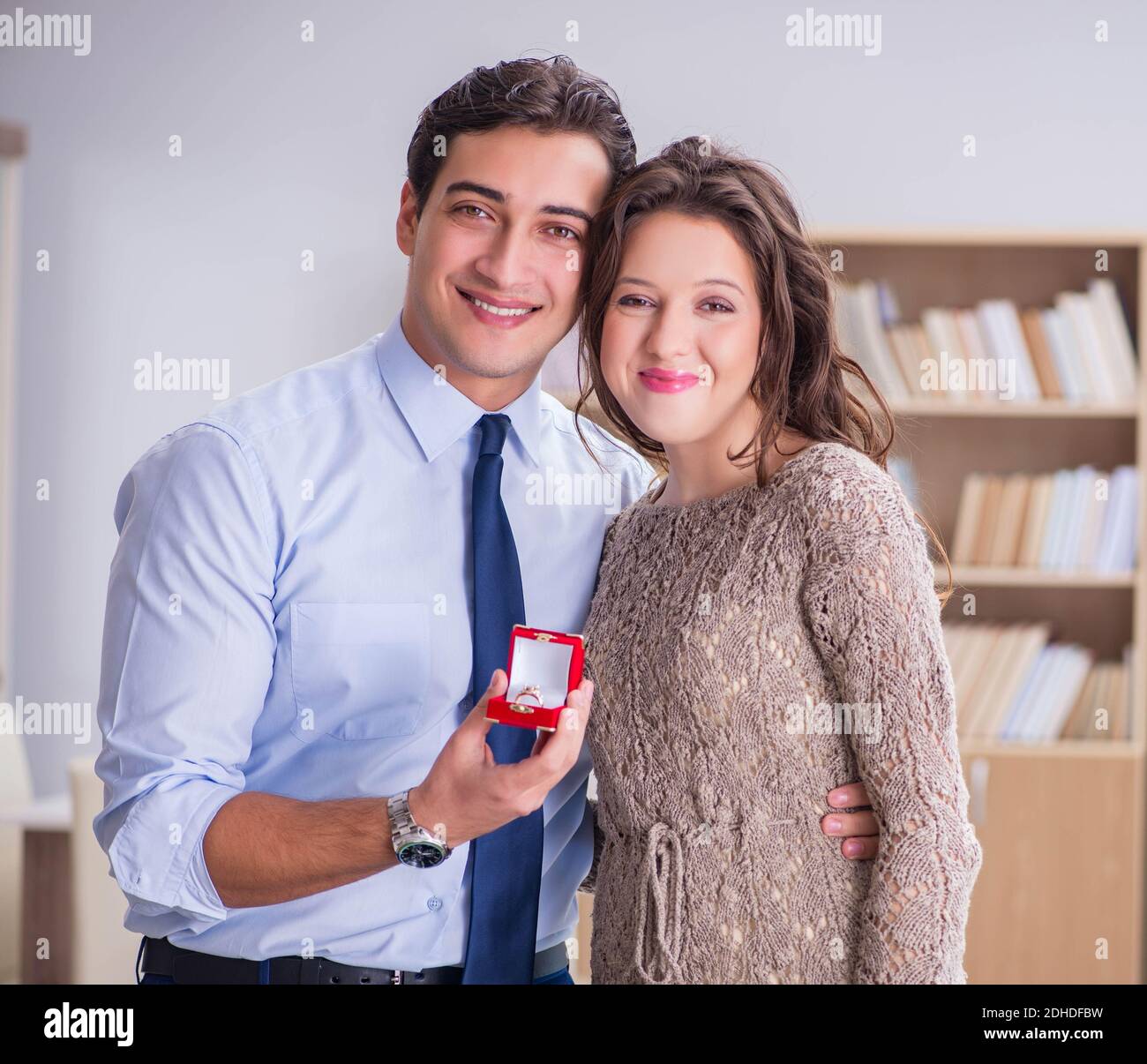 Romantic concept with man making marriage proposal Stock Photo - Alamy