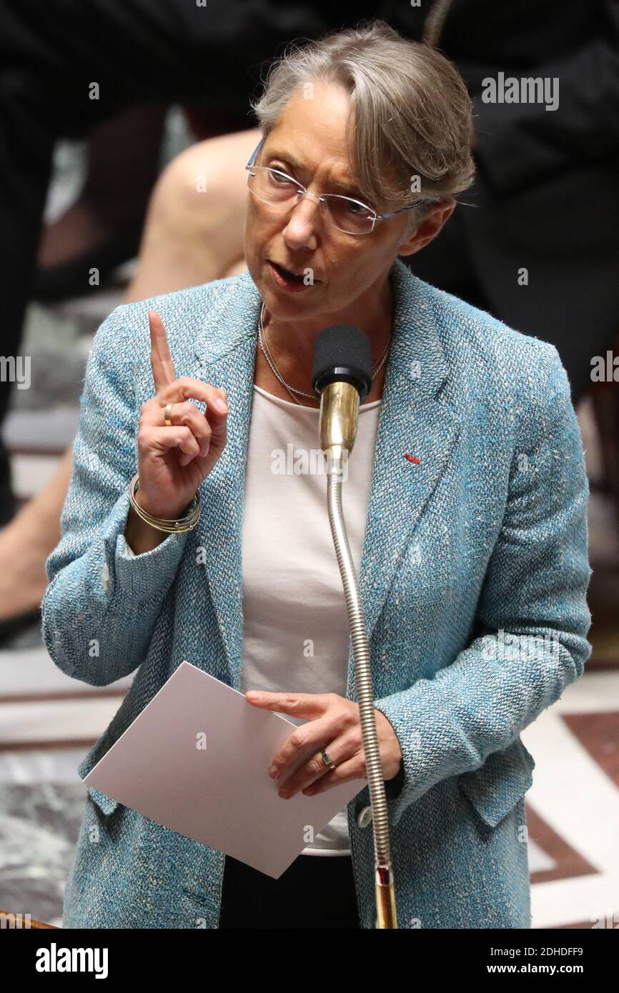 Minister of Ecological Transition in charge of Transports Elisabeth ...