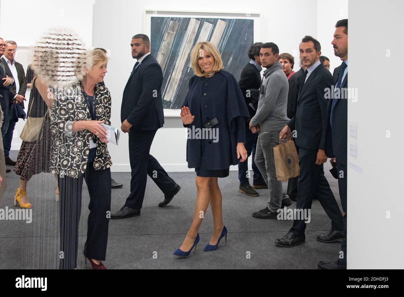 France’s First Lady Brigitte Macron visits the 44th FIAC (International ...