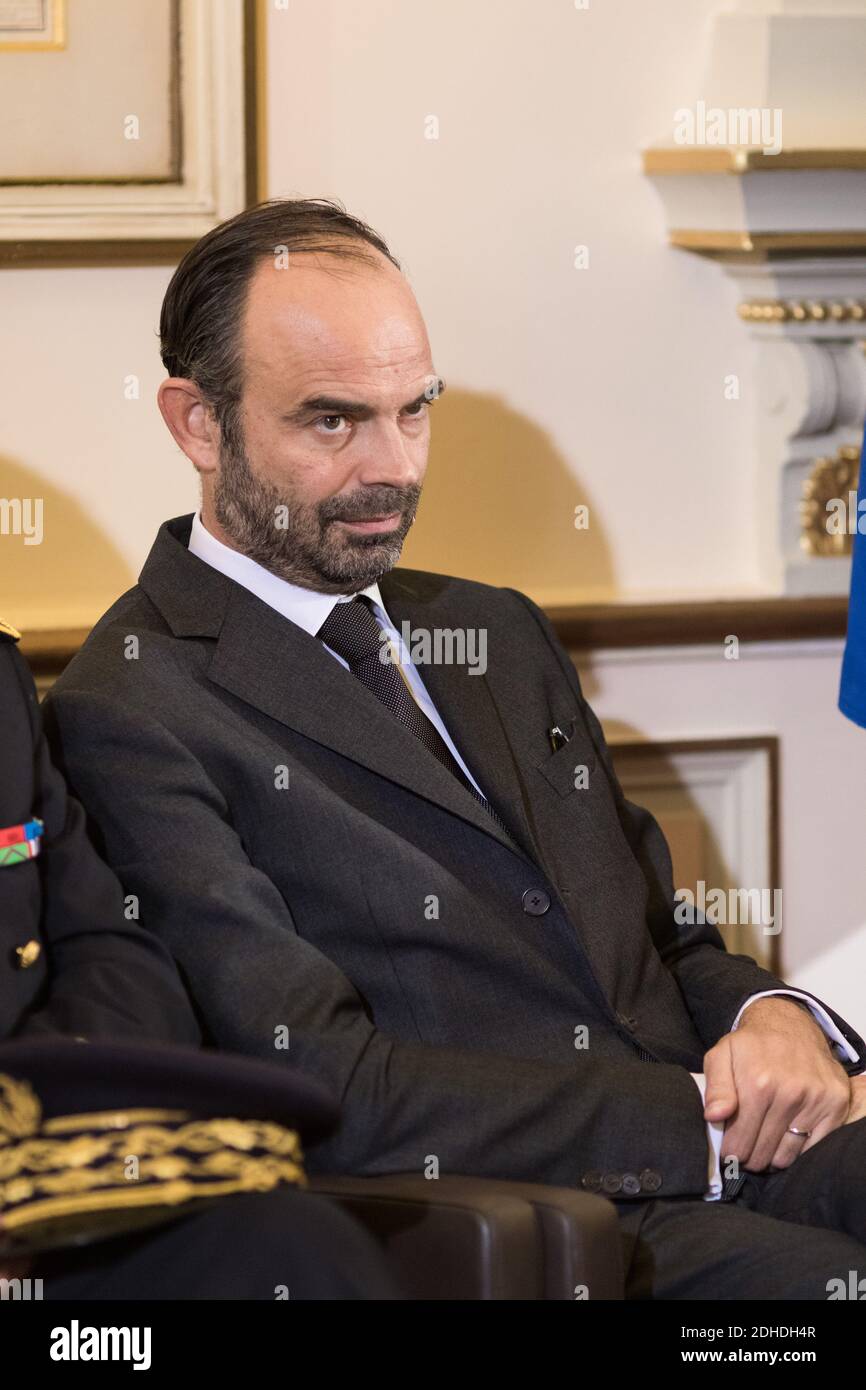 French Prime Minister Edouard Philippe delivers a speech at the city ...