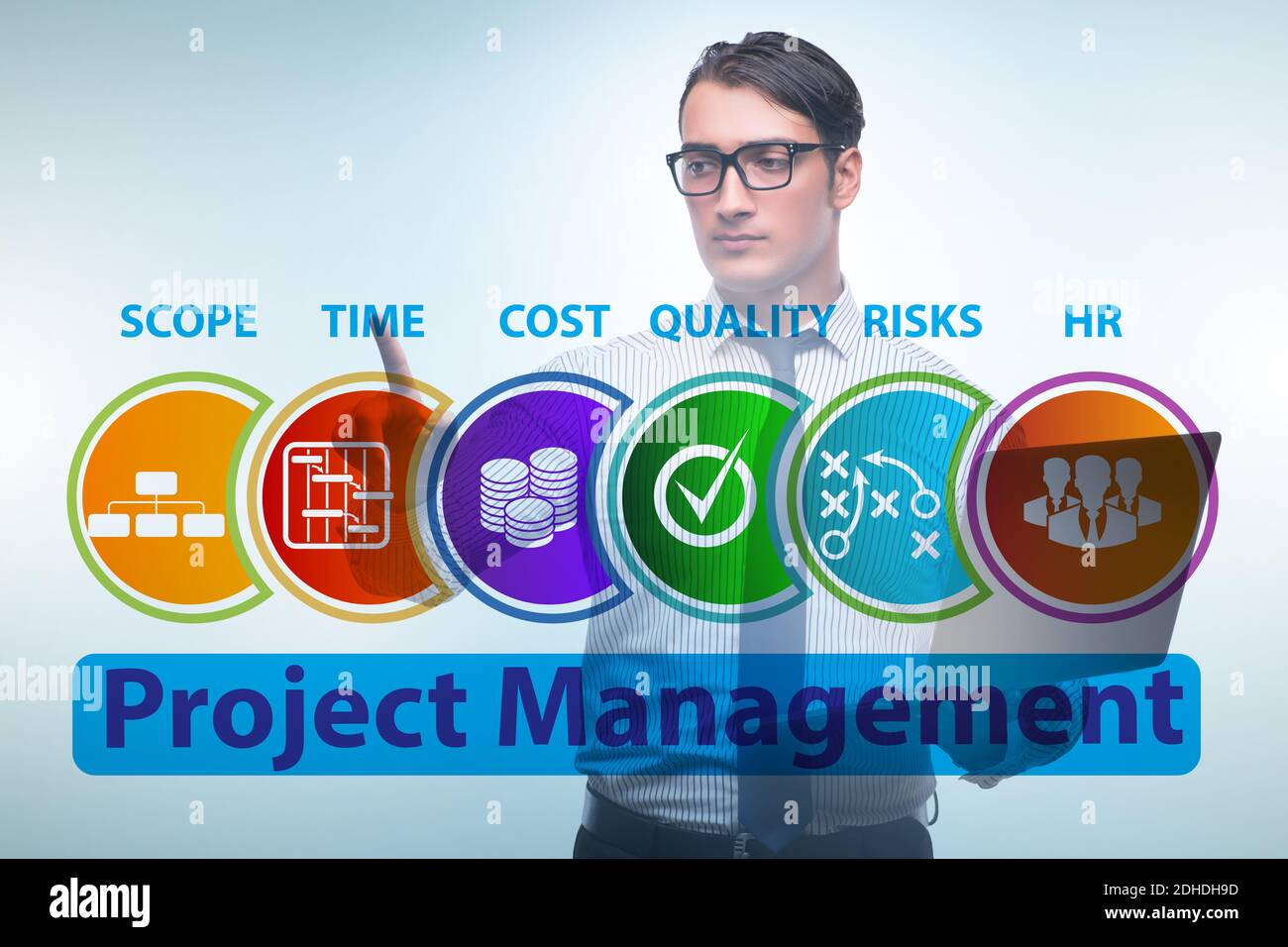 Concept of project management with business people Stock Photo - Alamy