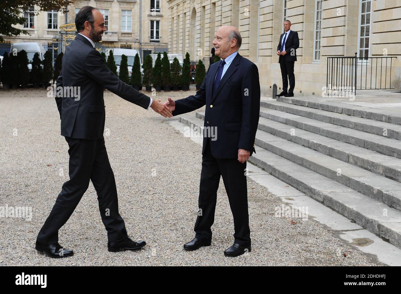 Edouard Philippe the french Premier Ministre and Alain Juppé, former ...