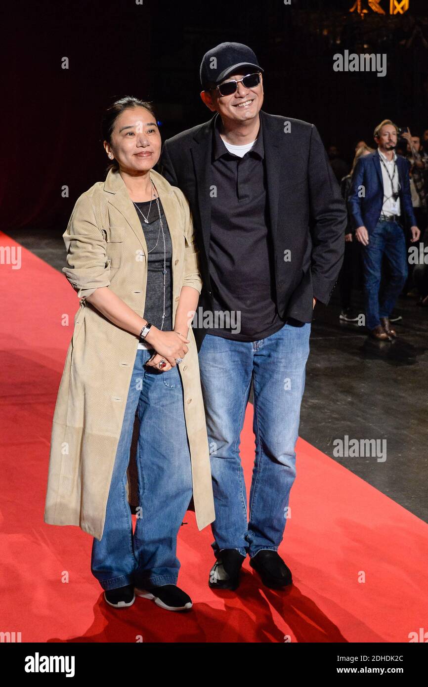 Wong Kar Wai and his wife Esther attending the closing ceremony of the ...