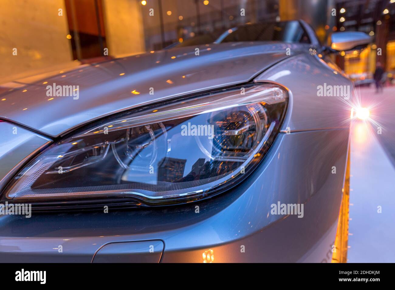 Car show with modern cars and new models on display Stock Photo - Alamy