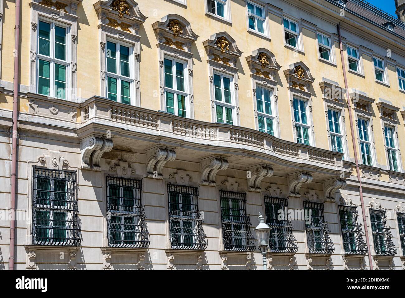 Beautiful historic building seen in the old town of Vienna, Austria ...
