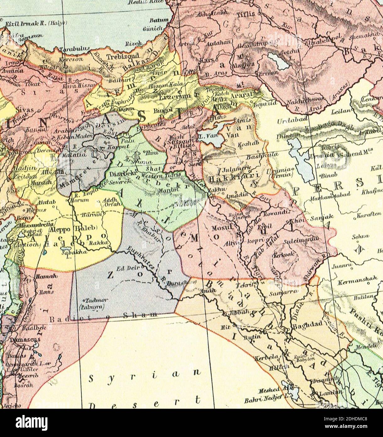 Kurdish States 1902 Stock Photo - Alamy