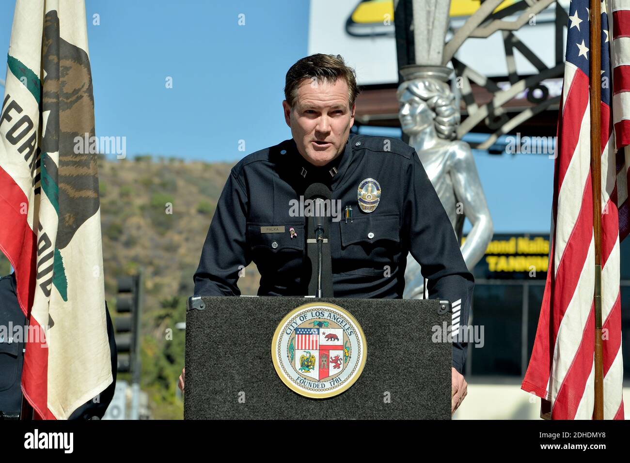 Cory Palka Captain III Hollywood Division attends the unveiling ...