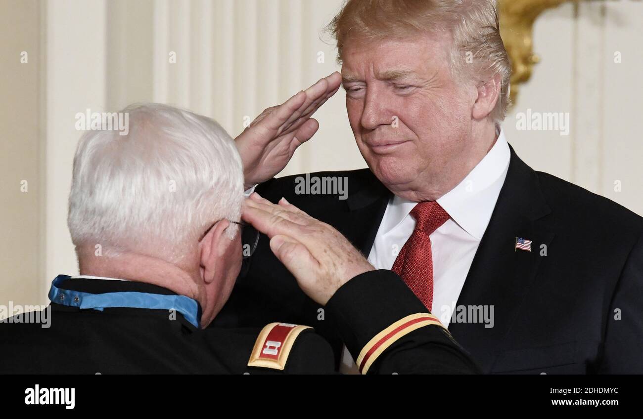U.S. President Donald Trump presents the Medal of Honor to Vietnam war ...