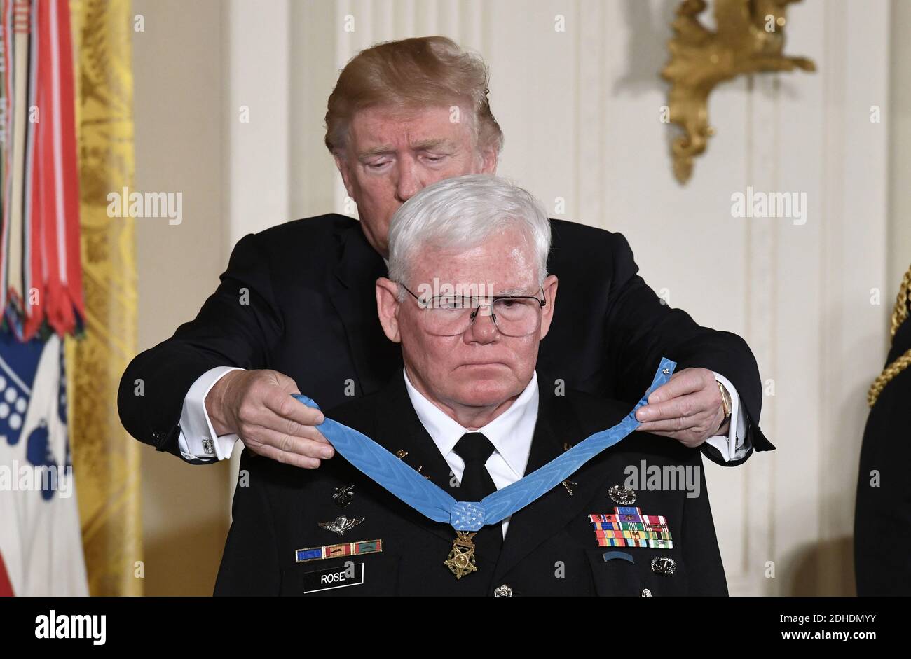 U.S. President Donald Trump presents the Medal of Honor to Vietnam war ...