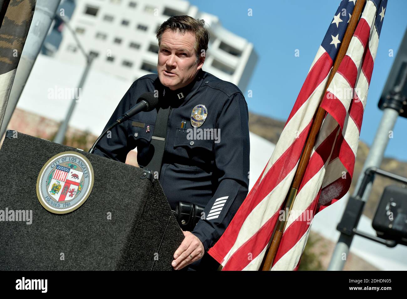 Cory Palka Captain III Hollywood Division attends the unveiling ...