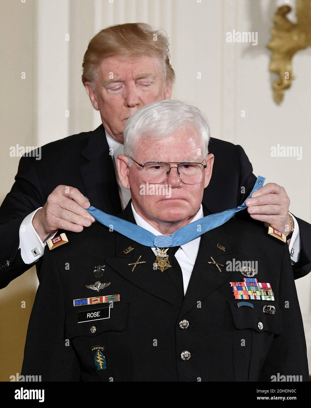 U.S. President Donald Trump presents the Medal of Honor to Vietnam war ...