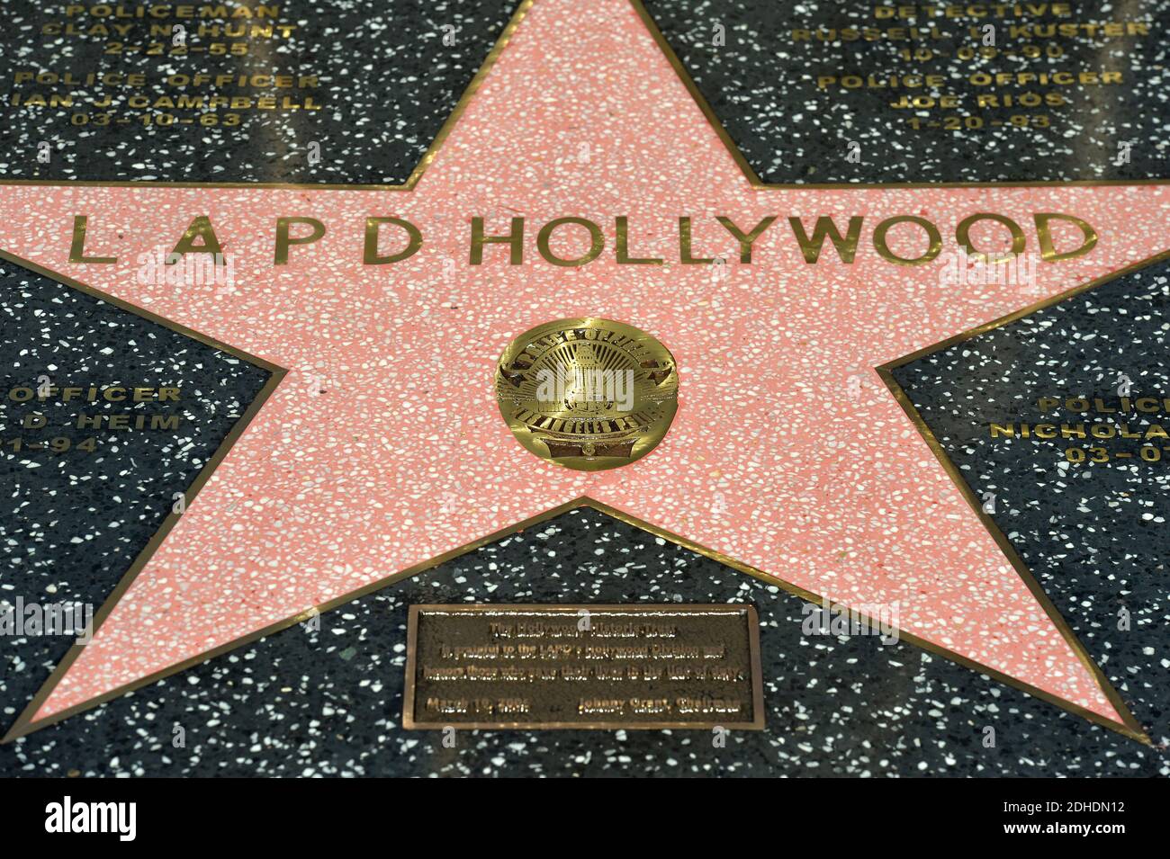 The unveiling ceremony of the LAPD Hollywood star honring the Los ...