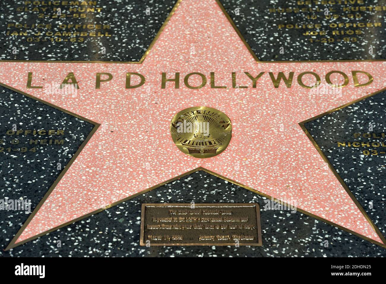 The unveiling ceremony of the LAPD Hollywood star honring the Los ...
